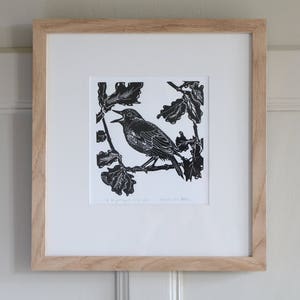 A Nightingale Sang Original Linoprint - Etsy UK