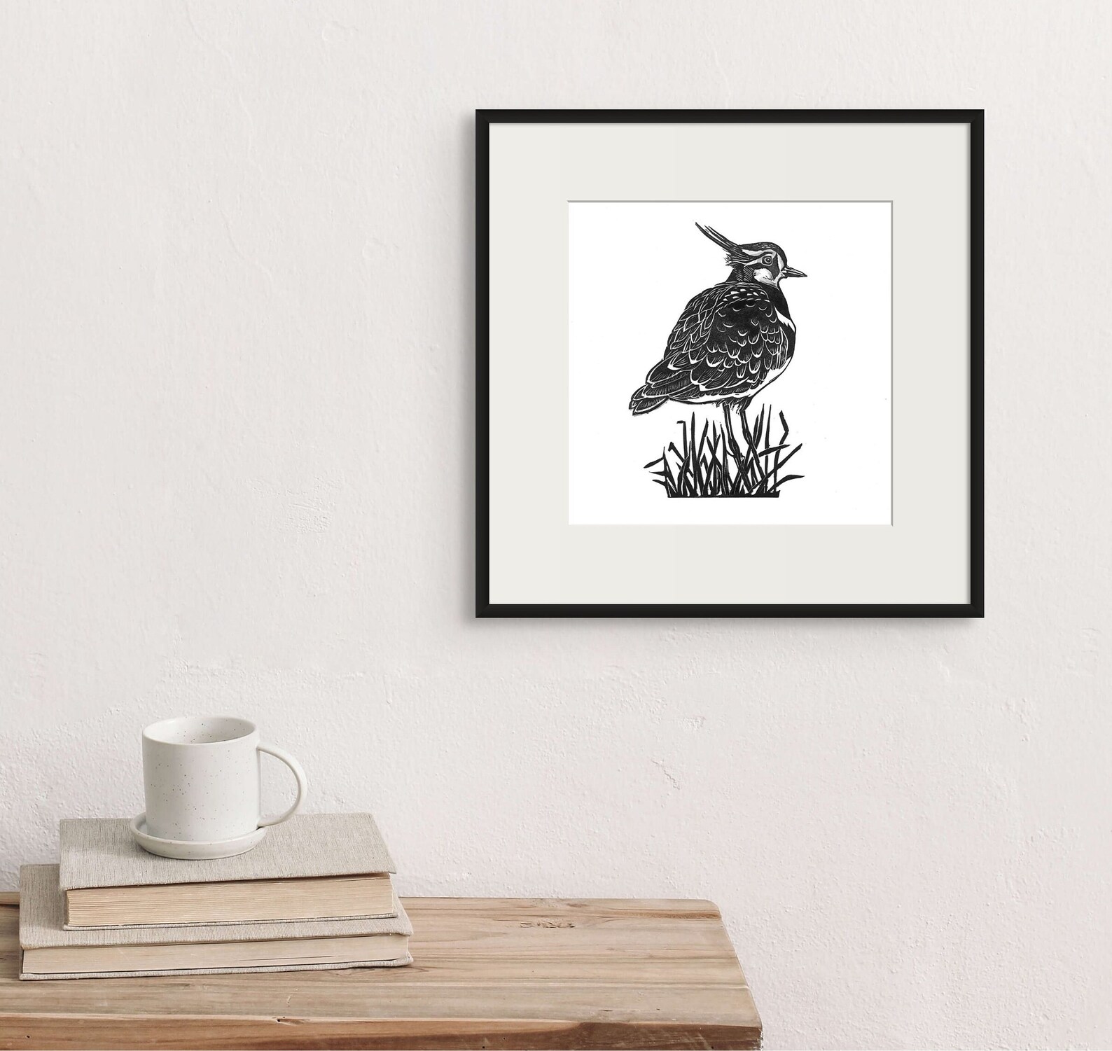 Lapwing Hand-coloured Original Linoprint - Etsy UK