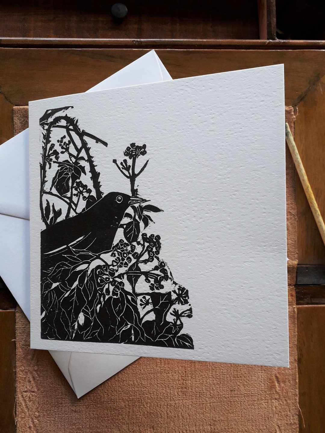 Blackbird in the Ivy Card - Etsy