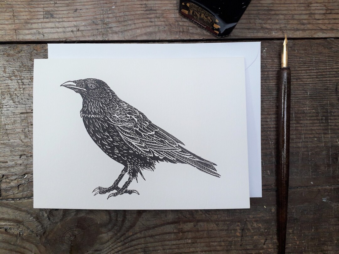 The Kindly Crow Greetings Card - Etsy