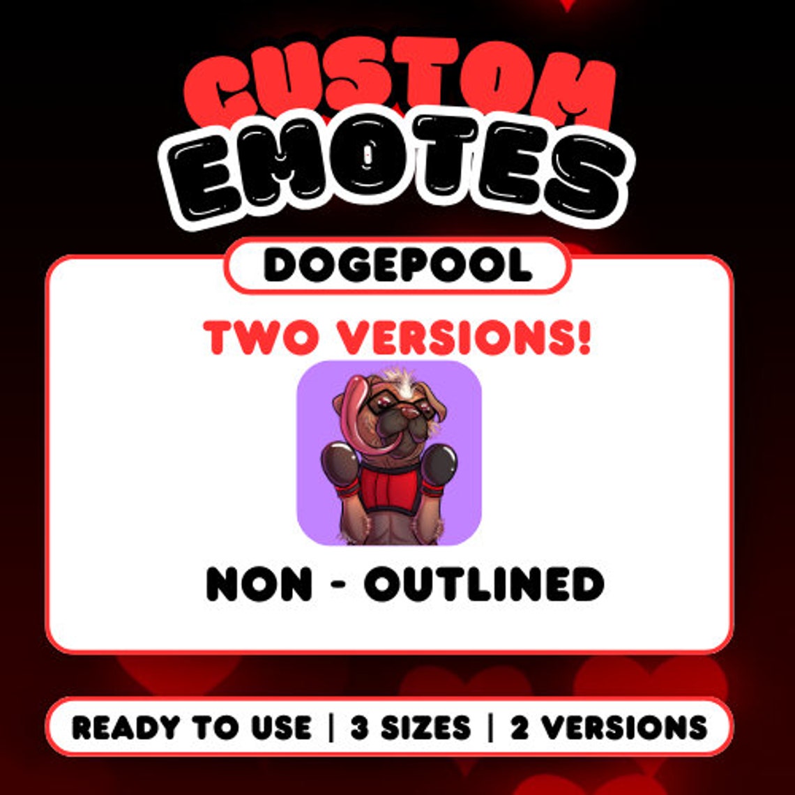 Doge-pool Emote Twitch, Discord Server, Youtube, Streamer, Stickers ...