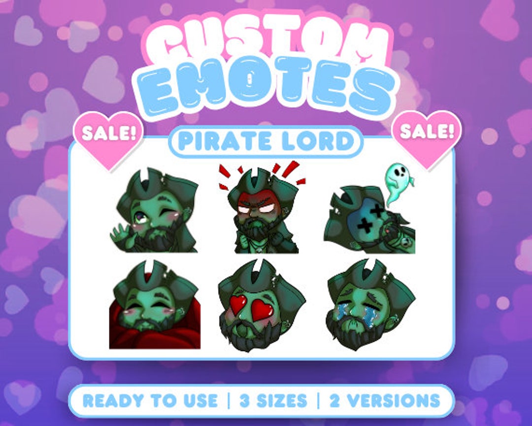 Sea of Thieves Pirate Lord Emote Pack | Twitch, Discord, Youtube ...