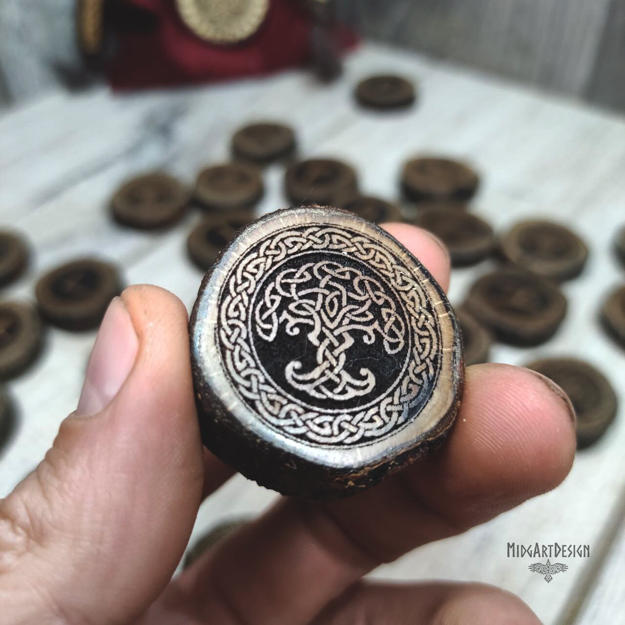 Elder Futhark Runes, Oak Wood Rune Set, Scandinavian Rune Kit - Etsy