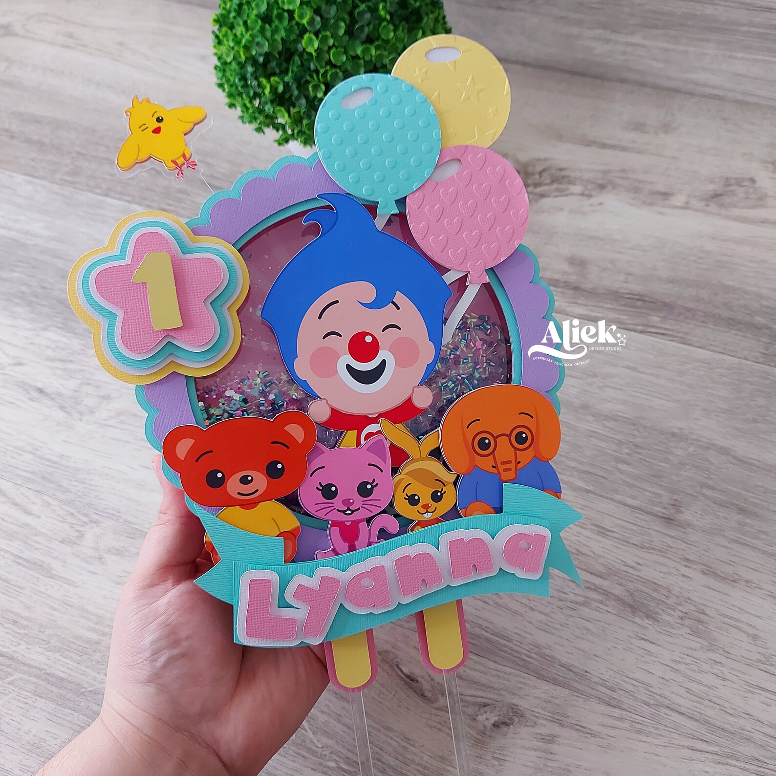 Plim Plim Cake Topper Shaker Plim Plim Cake Topper Plim Plim - Etsy