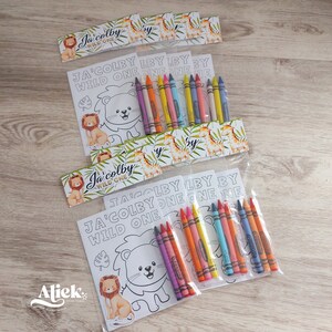 Wild Animals Coloring Book, Wild One Party Decor, Wild One Birthday ...