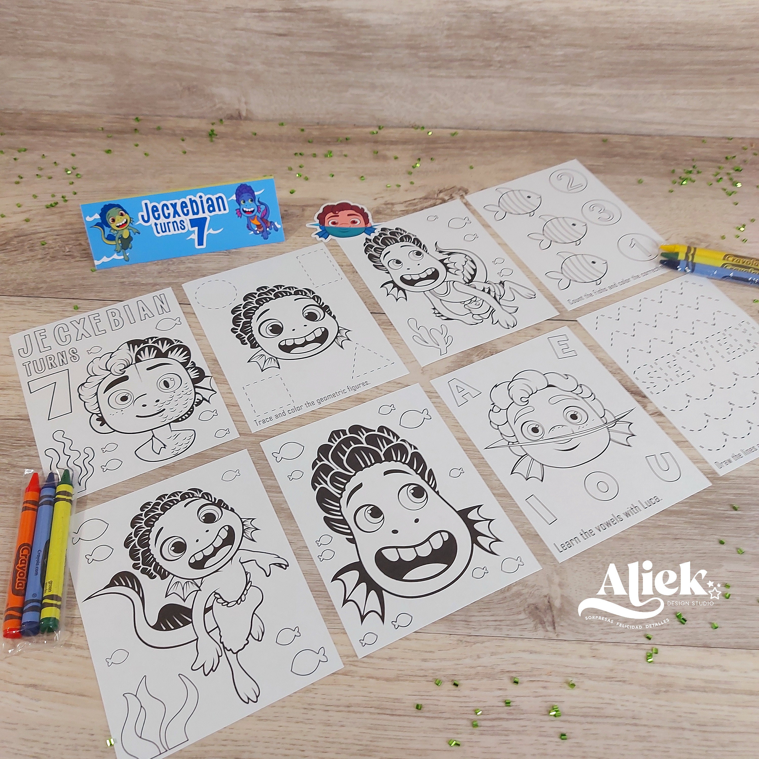 Luca Coloring Book Luca Coloring Pages Luca Party Decor - Etsy