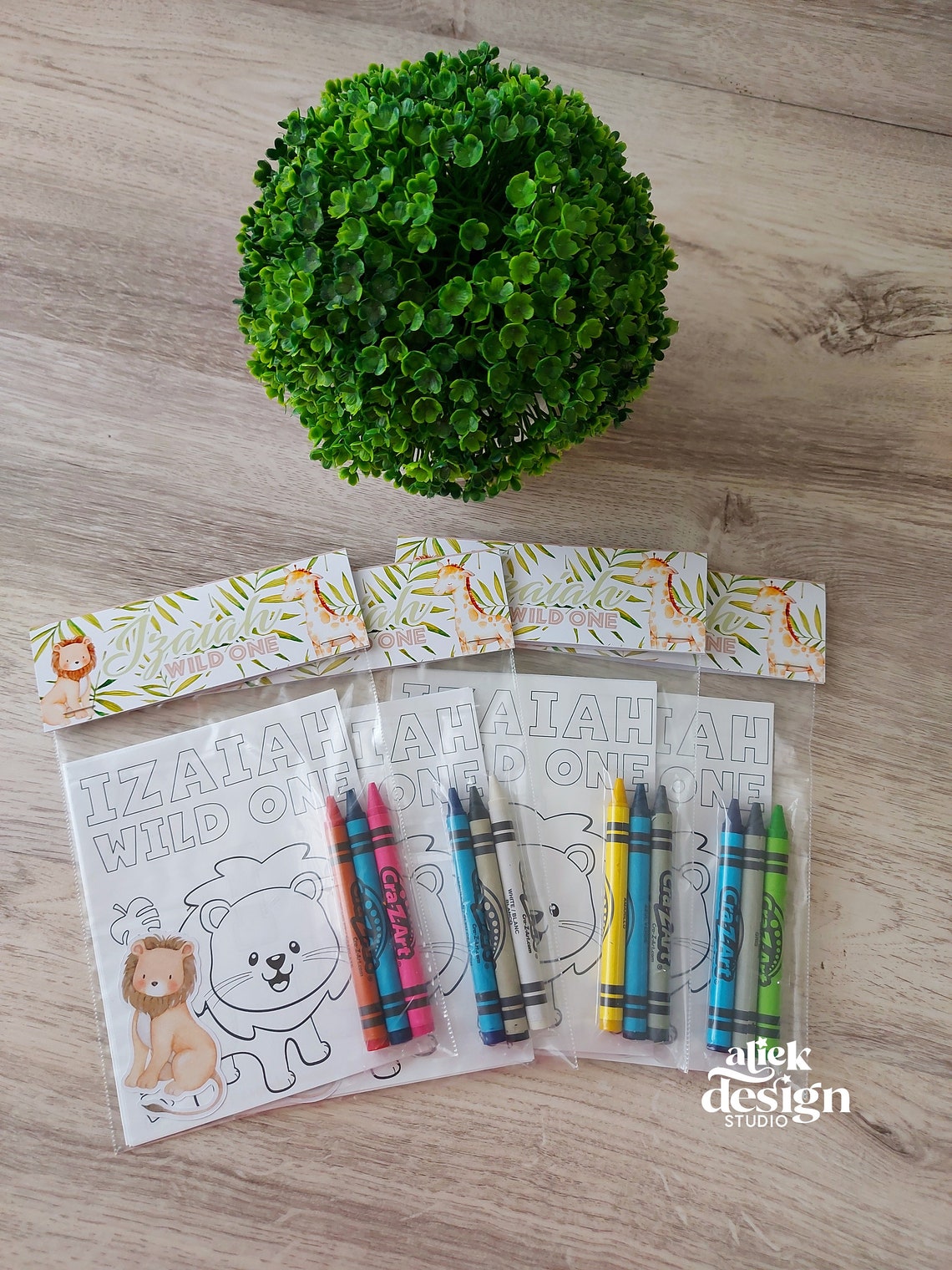 Wild Animals Coloring Book Wild One Party Decor Wild One | Etsy