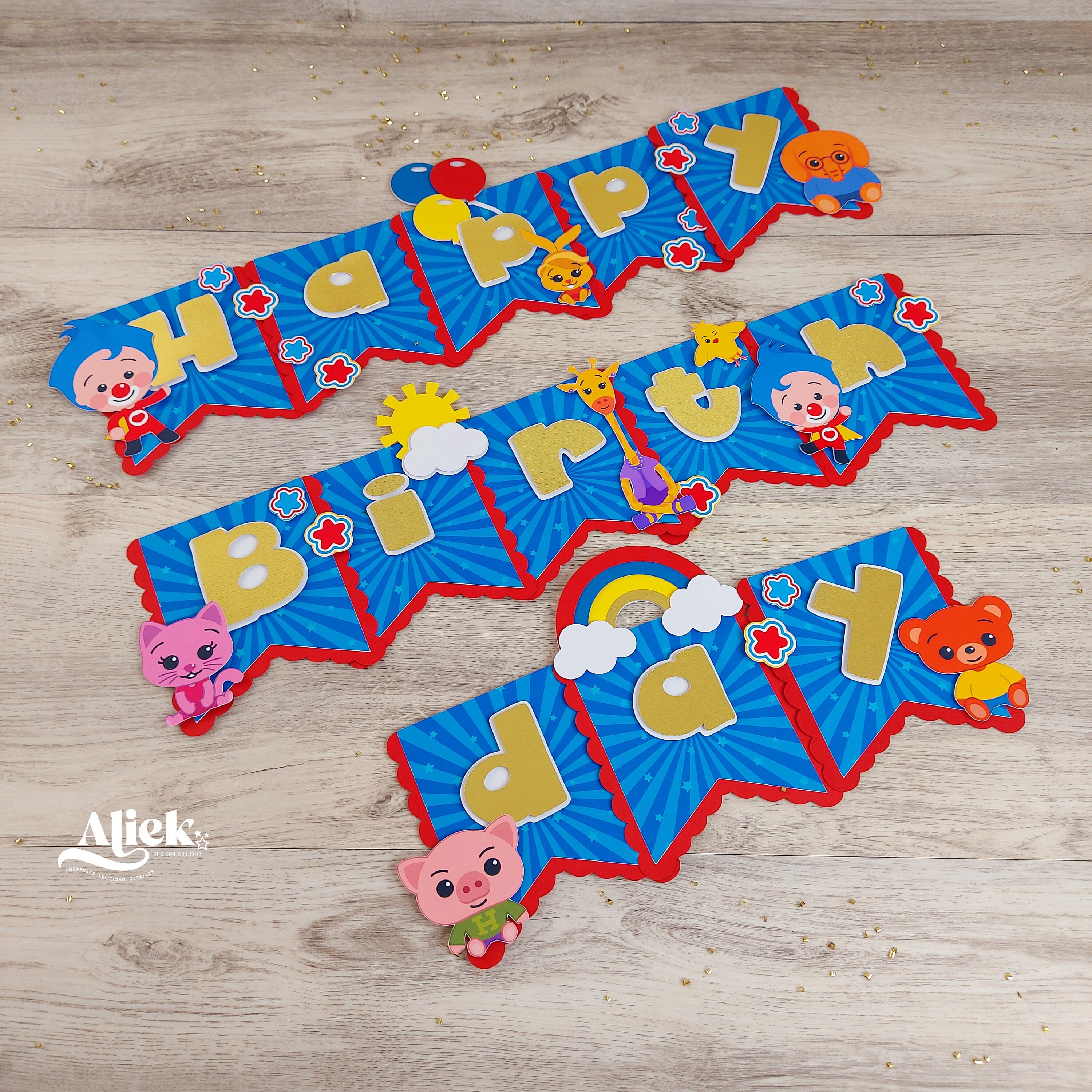 Plimplim Banner Plimplim Happy Birthday Banner Plimplim - Etsy UK