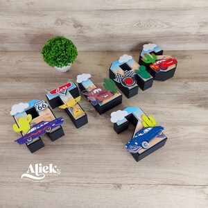 Cars 3D Letters 3D Letters Cars Birthday Cars Party Decor - Etsy