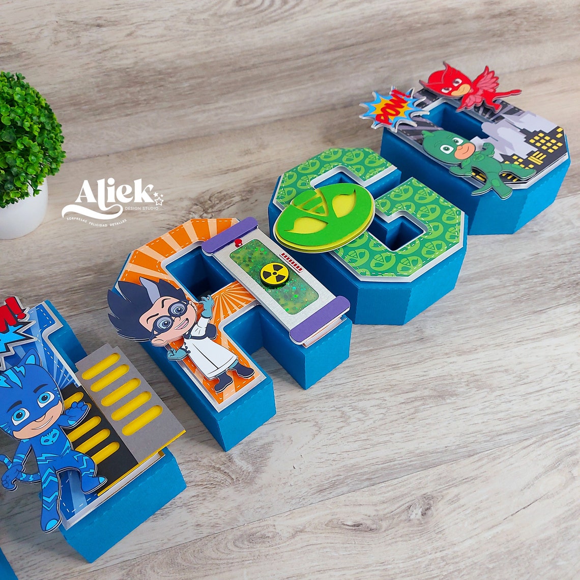 PJ Mask 3D Letters PJ Mask Birthday PJ Mask Decor Héoes En - Etsy