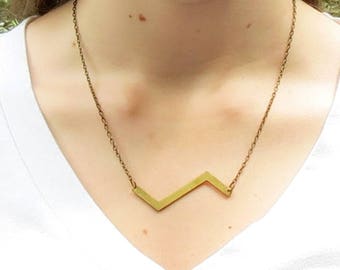 Zig zag necklace | Etsy