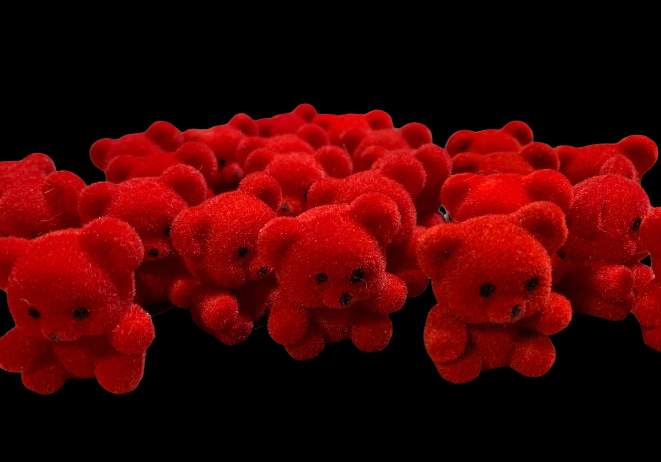 Mini Flocked Bears-flocked Miniature Bear Tiny Little Fuzzy Soft Bears ...