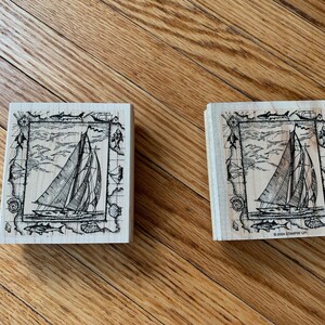 Vintage Rubber Stamps Your Choice Sailboat Yacht Floral Vase - Etsy