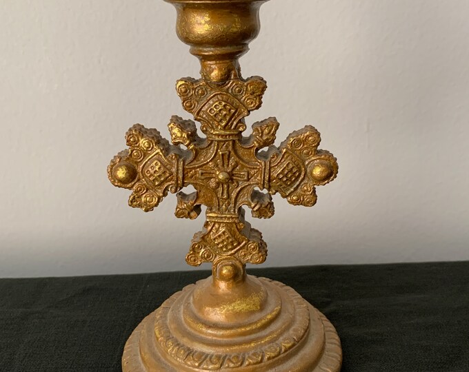 Vintage Candle Holder Gold Cross Votive Candle Tea Light - Etsy