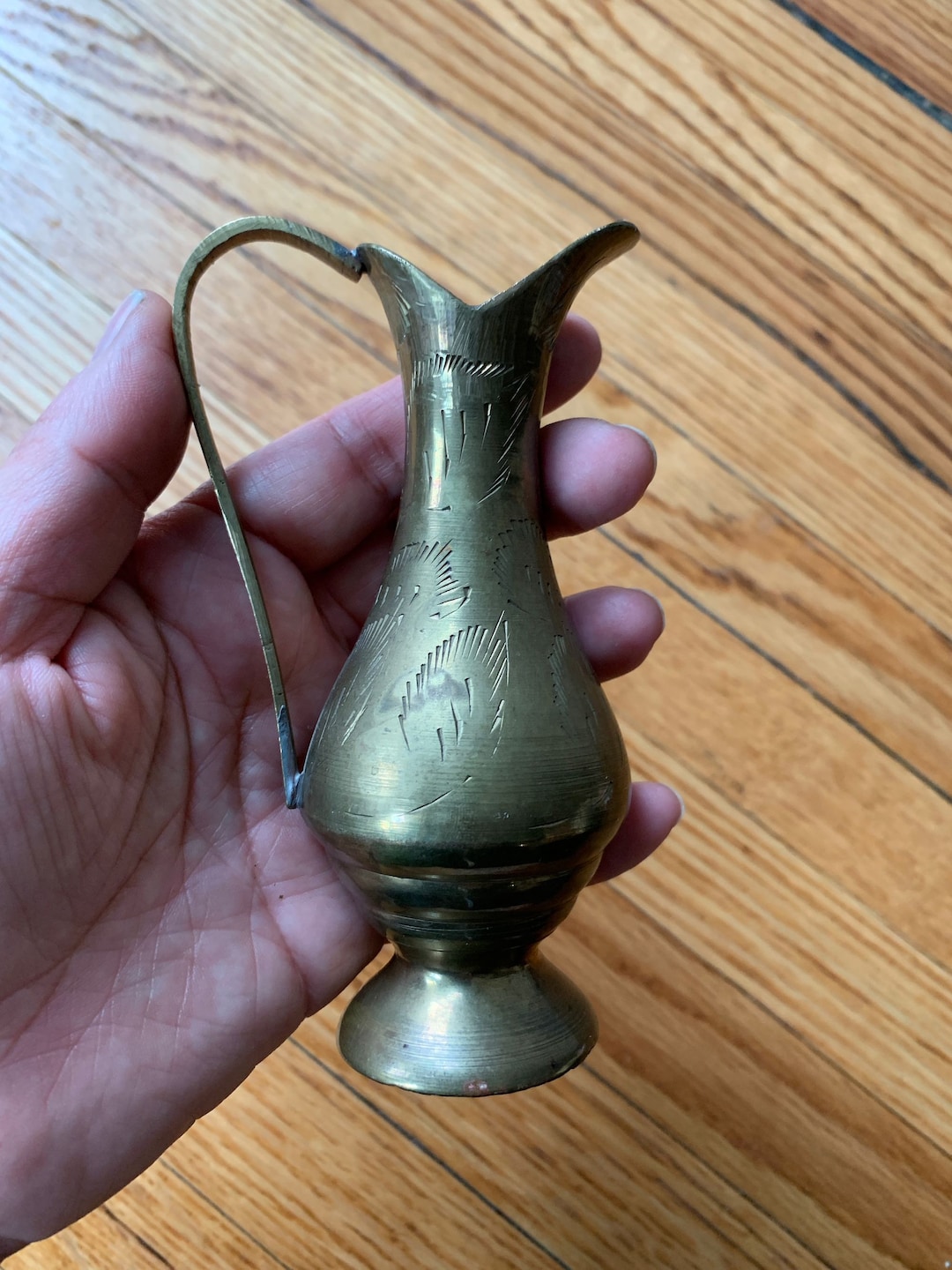 Small Brass Pitcher Vintage Mini Decorative Pot Housewarming Gift - Etsy
