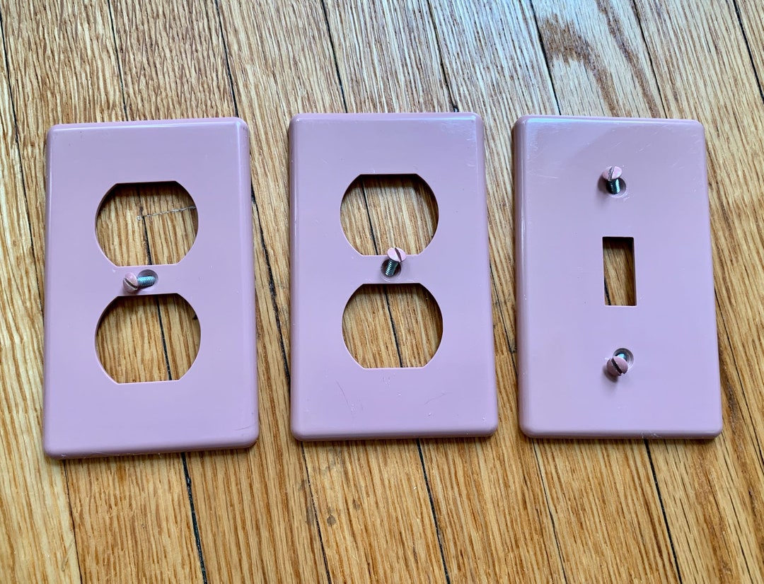 Electrical Plate in Dusty Pink Rose: Single Toggle, Double Toggle ...