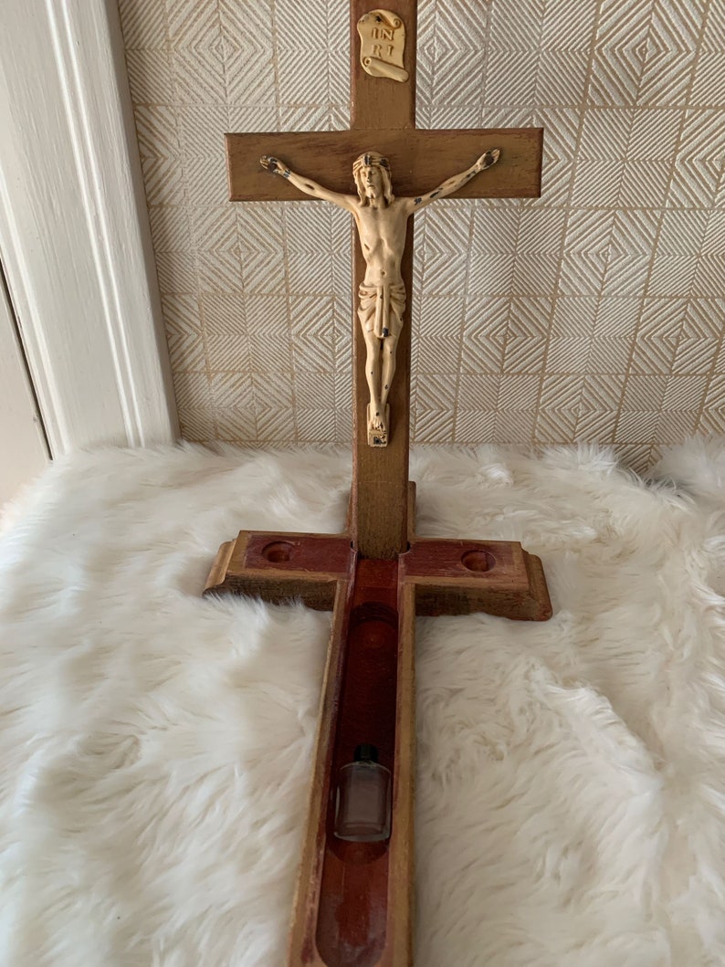 Vintage Last Rites Cross, Sick Call Cross, Priest's Kit, Vintage ...