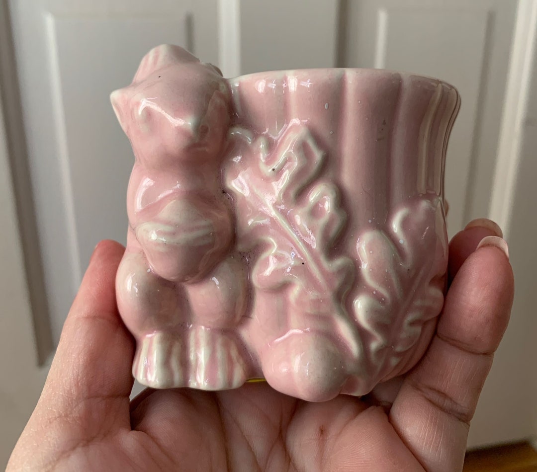 Pink Squirrel Vase Succulent Vase Tiny Planter - Etsy