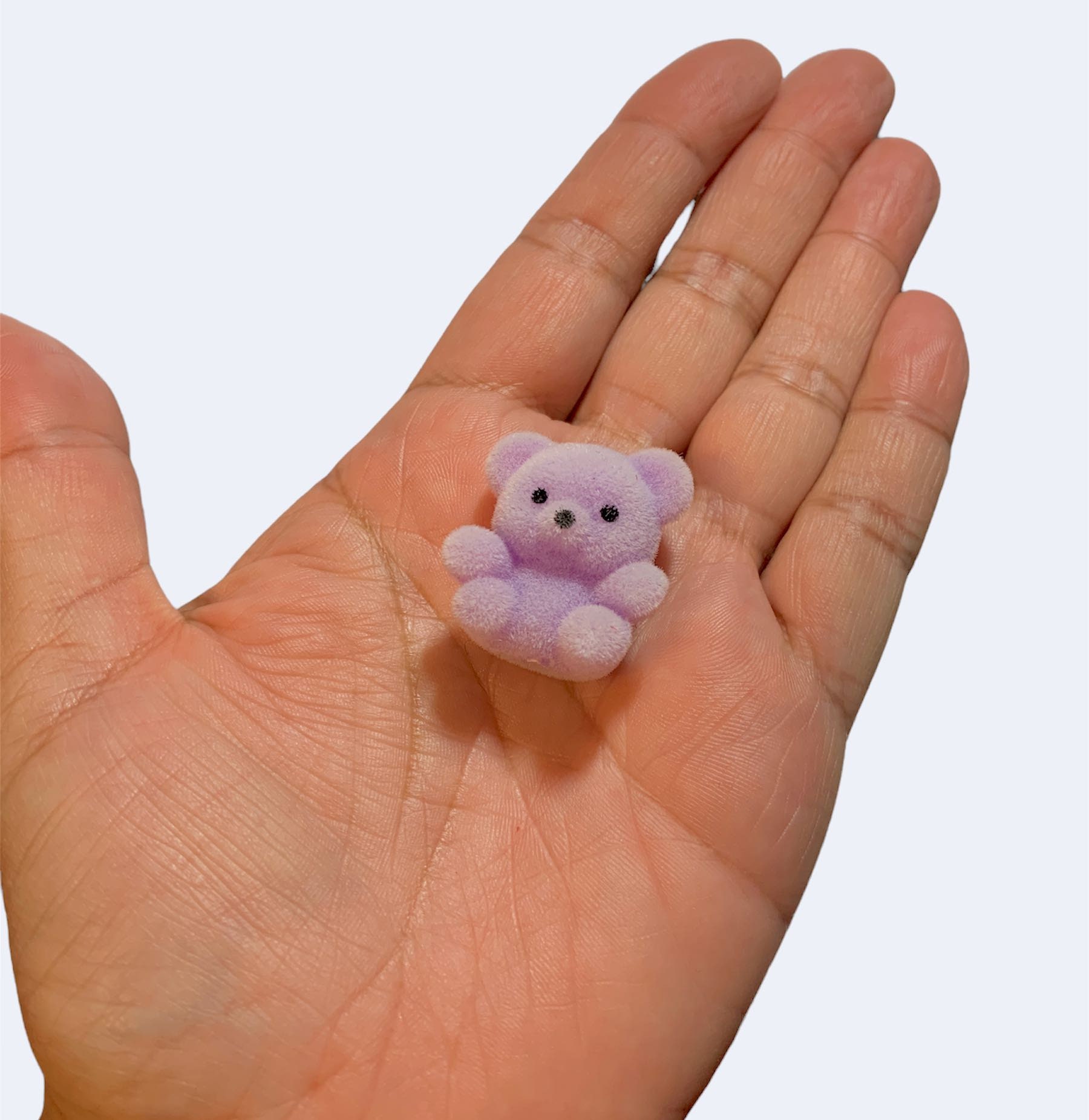 Mini Flocked Bears-flocked Miniature Bear Tiny Little Fuzzy Soft Bears ...