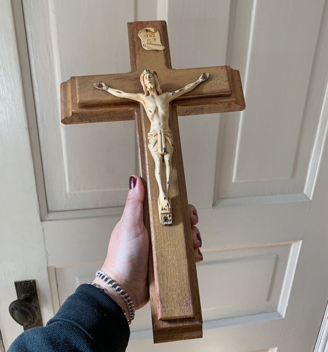 Vintage Last Rites Cross, Sick Call Cross, Priest's Kit, Vintage ...