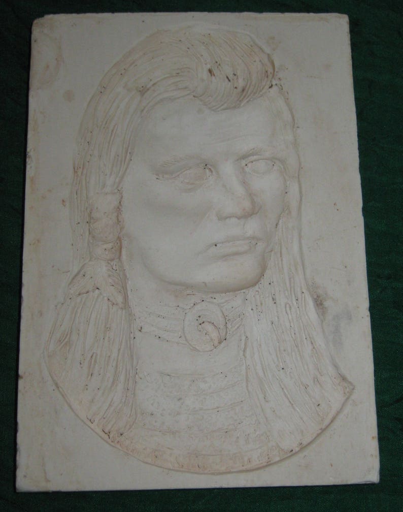 Native American Indian Head Face Clay Plaque Plaster Mold - Etsy