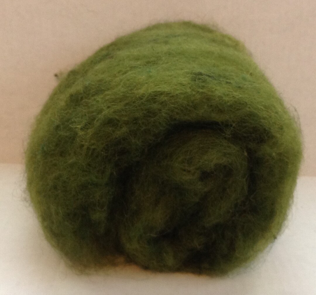 Karakul Wool Fiber 2oz Batt Avocado Great for Felting - Etsy
