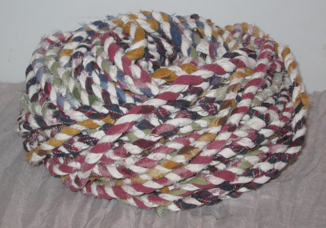 Handmade Boho Twisted Fabric Twine Fiber Art Cord Rope 2 Yards - Etsy