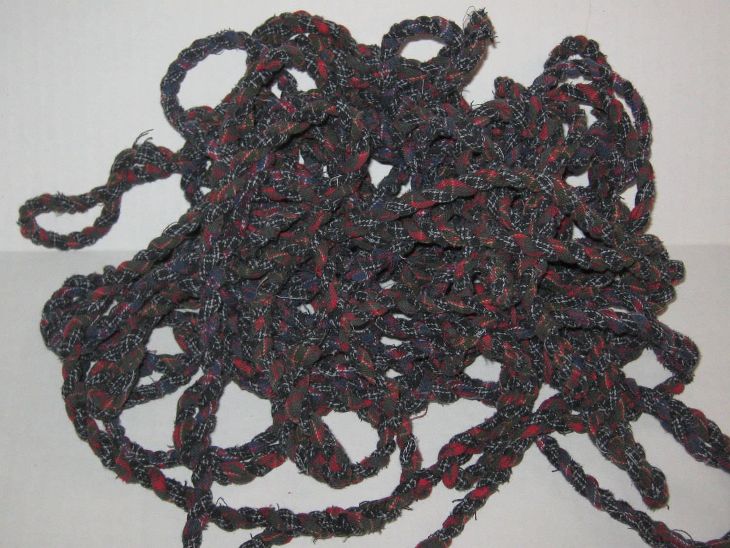 Handmade Boho Twisted Fabric Twine Fiber Art Cord Rope 2 Yards - Etsy