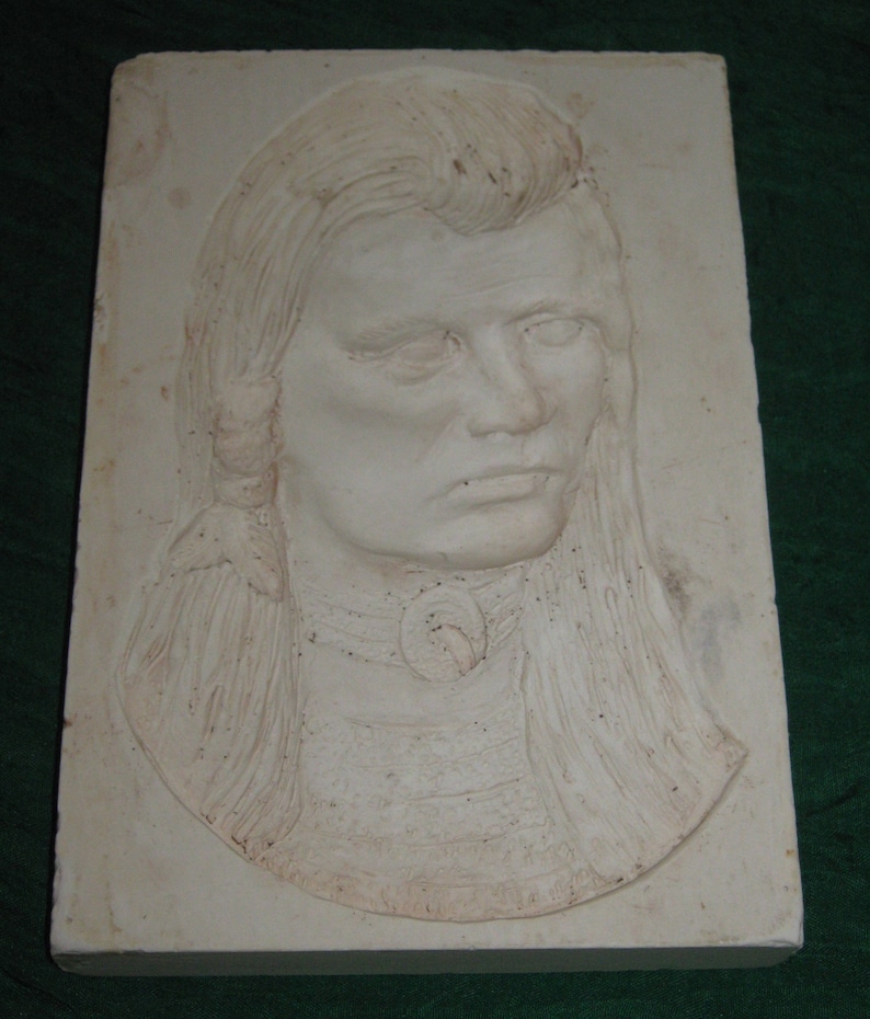 Native American Indian Head Face Clay Plaque Plaster Mold - Etsy