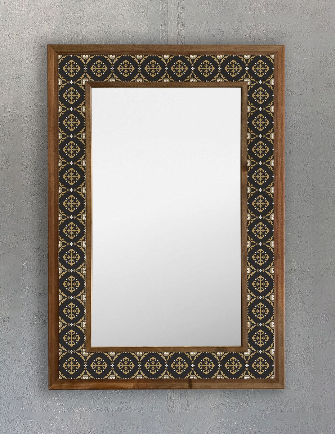 Ceramic Collage Wall Mirror, Mosaic Tile, Ceramic Tile Mirror Wall ...
