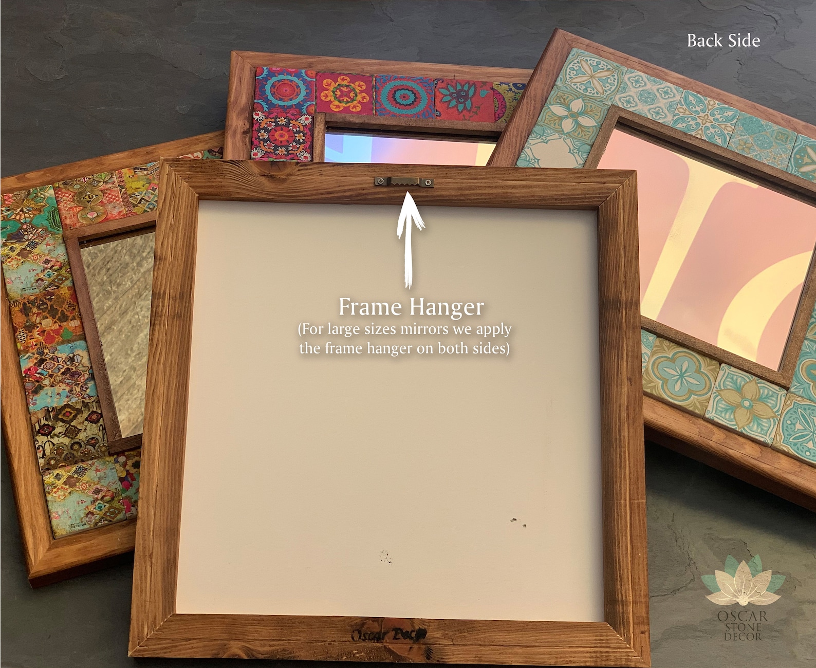 Ceramic Collage Wall Mirror Mosaic Tile Ceramic Tile Mirror - Etsy