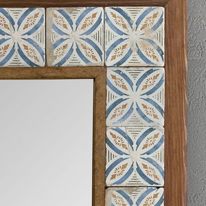 Travertine Wooden Tile, Tile and Wood Mirror, Mosaic Tile Mirror ...