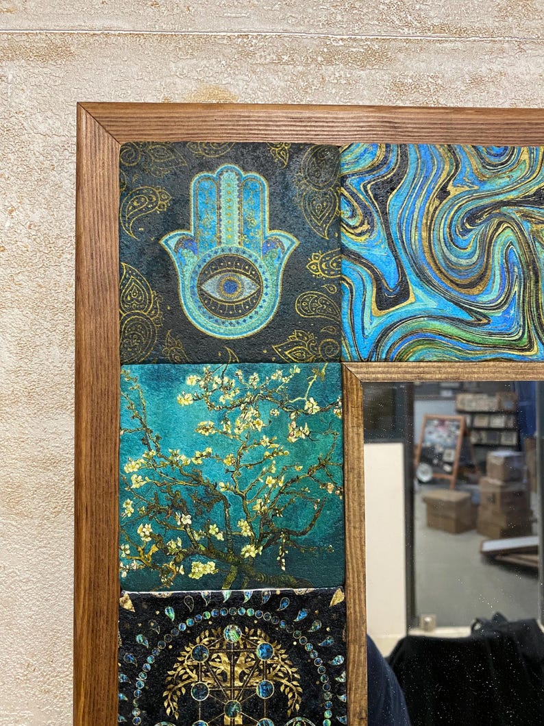 Lucy Tile Pattern Wall Decor, Wall Mirrors for Bathroom,wall Mirrors ...