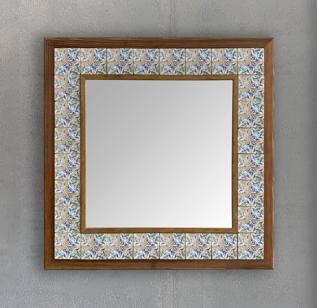 Marble Tile, Home Decor Mirror, Stone Coaster, Bohemian Mirror, Wooden ...