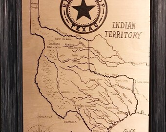 Old Map of Texas - Etsy