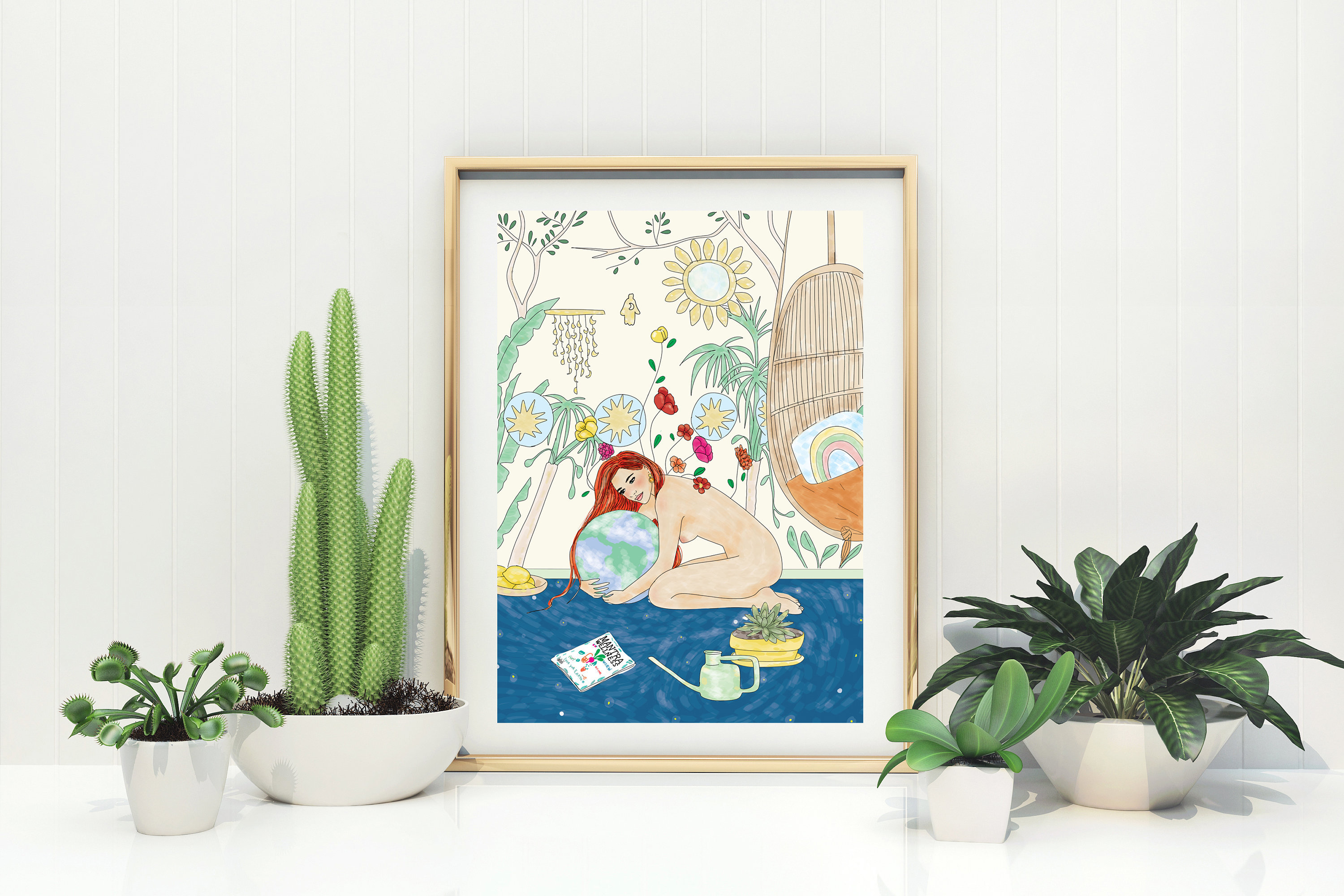 Earth Day, Plant Mom, Mother Earth, Bohemian Wall Art, Feminist Poster ...