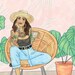 Plant Lady, Feminist Poster, Bohemian Decor, Fashion Wall Art, Boss ...