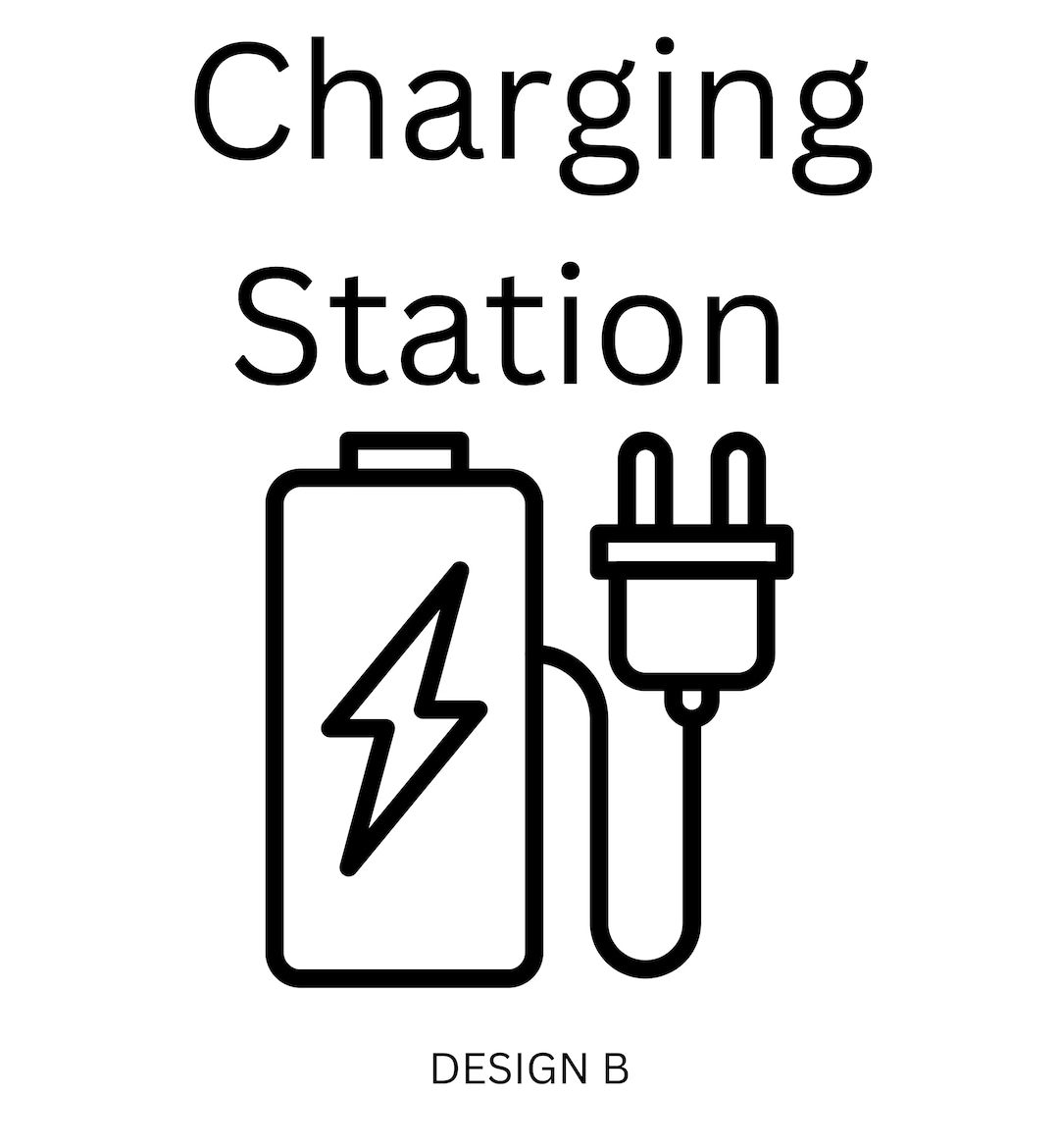 Charging Station SIGN RGB COLOR Deluxe Acrylic Engraving Multi Touch ...