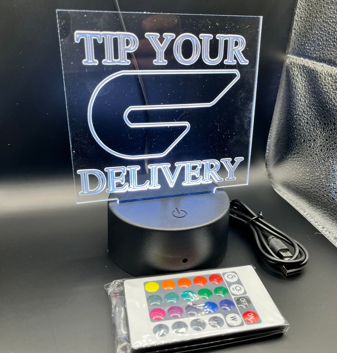 Doordash Tip Your Delivery Custom Design Acrylic Logo Car Acrylic ...