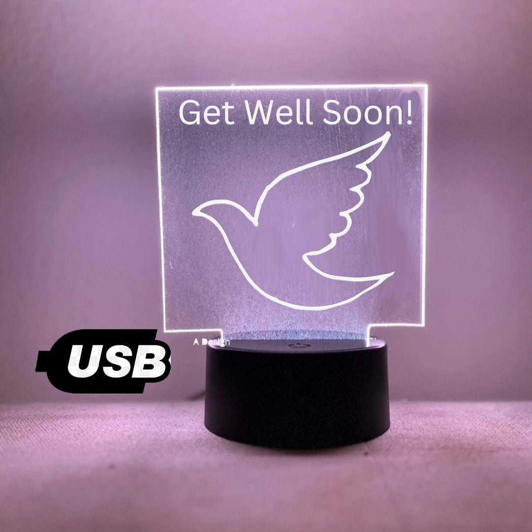 Decoration Get Well Soon Deluxe Sign Acrylic Engraving Multicolor Super ...