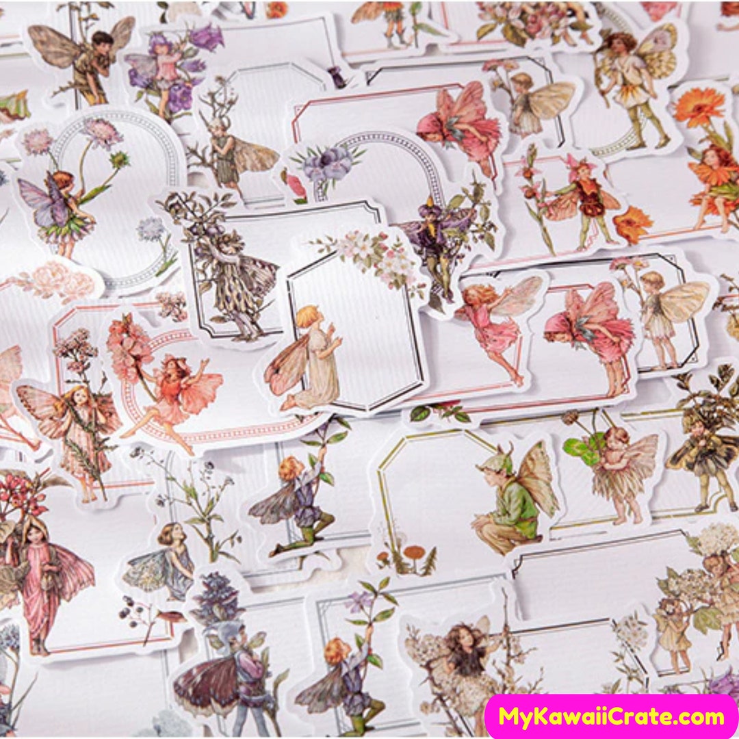 Vintage Style Garden Fairy Label Stickers 30 Pc Pack Retro - Etsy