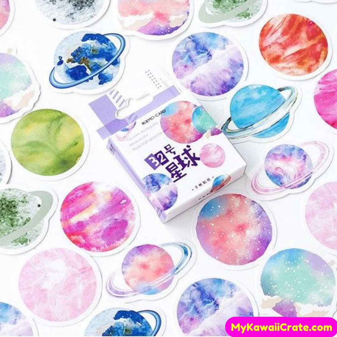 Solar System Planets Stickers 45 Pc Pk Galaxy Stickers, Moon Earth ...