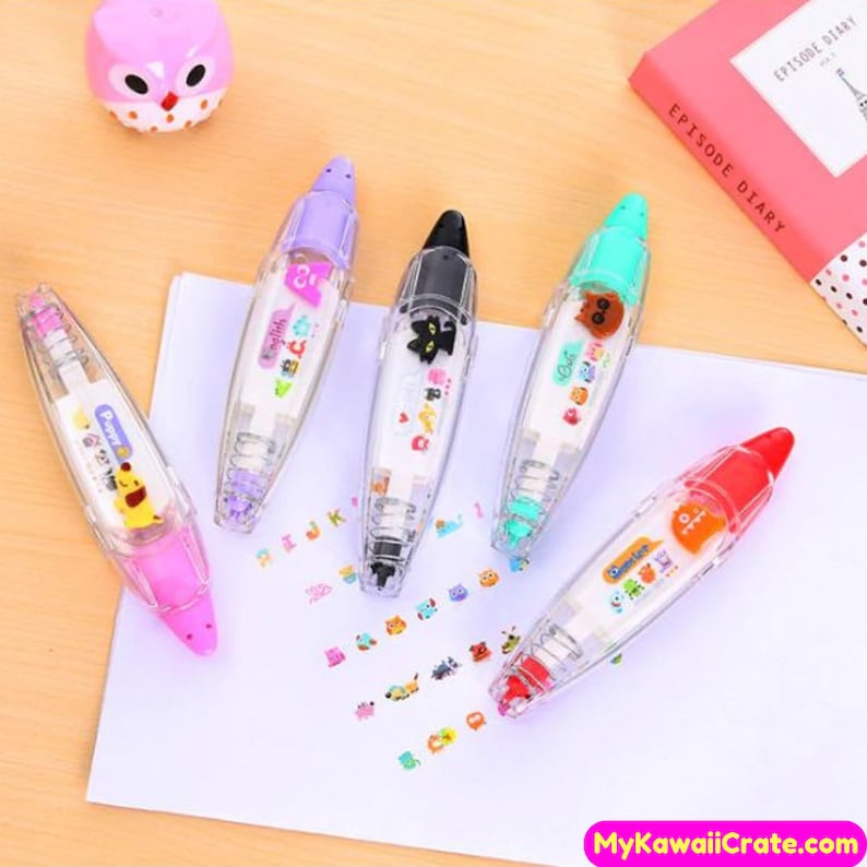 Kawaii Press Type Decorative Tape Cute Cartoon Designs Dog - Etsy UK