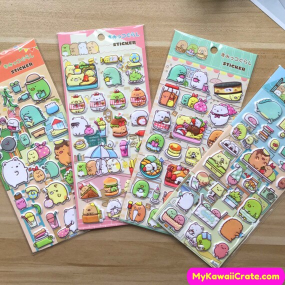 Cute Japanese Cartoon 3D Puffy Stickers Kawaii Stickers | Etsy