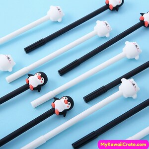 2 Pc glücklich Pinguin und Eisbär Gel Stifte , Kawaii Stifte, süße Tier ...