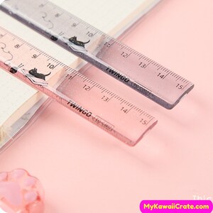 Kawaii Cat Paw Ruler Cute Ruler 15 Cm, Glittery Ruler, Cute School ...