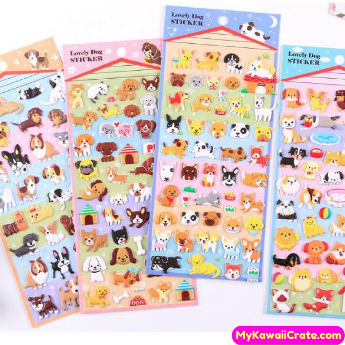 Kawaii Lovely Puppy Dog 3D Puffy Stickers Cute Stickers | Etsy
