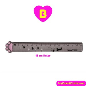 Kawaii Cat Paw Ruler Cute Ruler 15 Cm, Glittery Ruler, Cute School ...