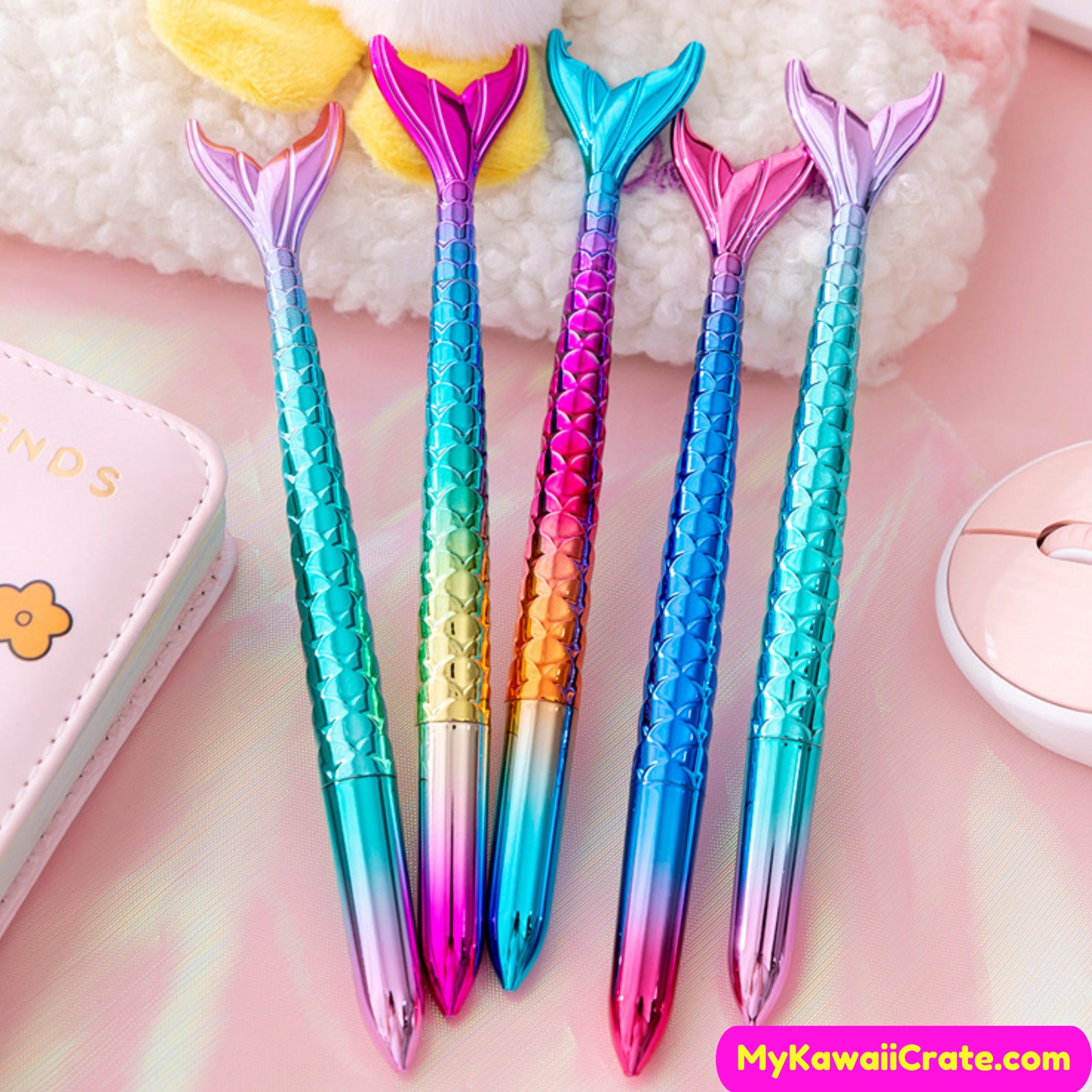 Kawaii Colorful Mermaid Gel Pens 3 Pc Set Cute Kawaii Pen - Etsy