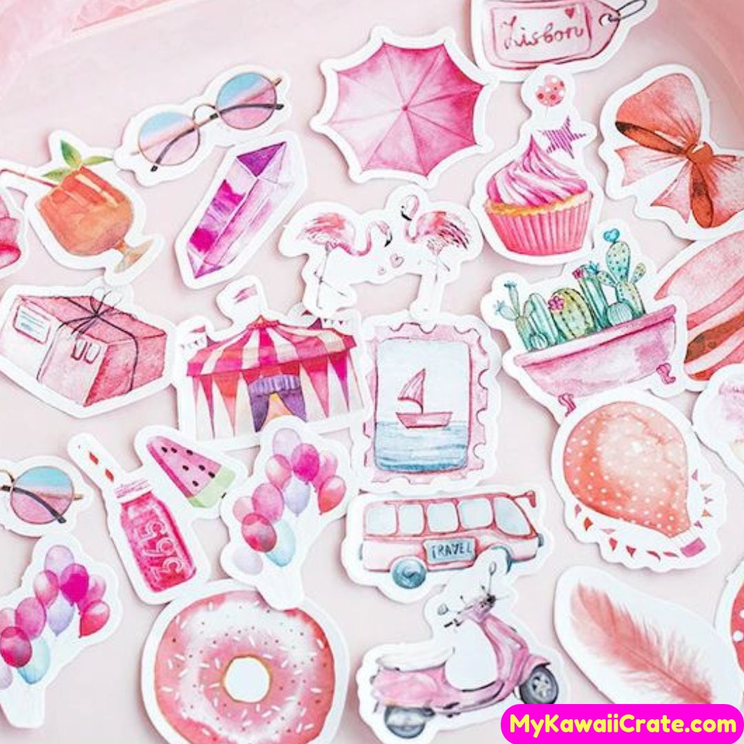 Kawaii Pink Girly Dreams Decorative Stickers 45 Pc Cute | Etsy